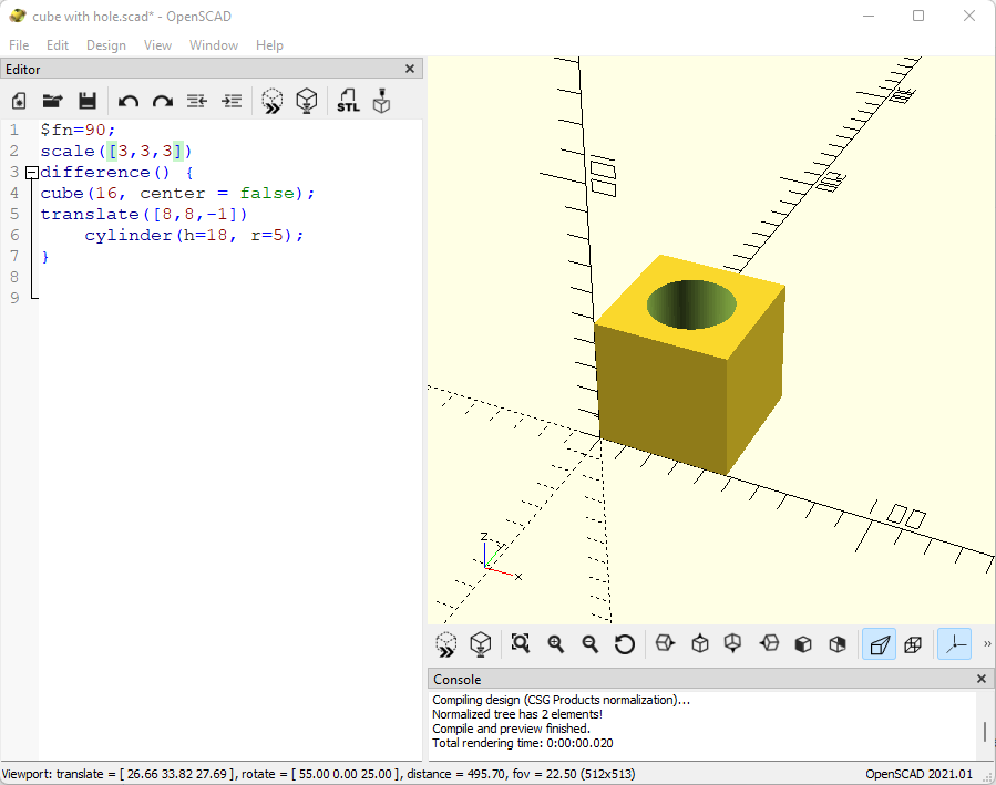 Working With OpenSCAD | Bits Bytes & Pieces